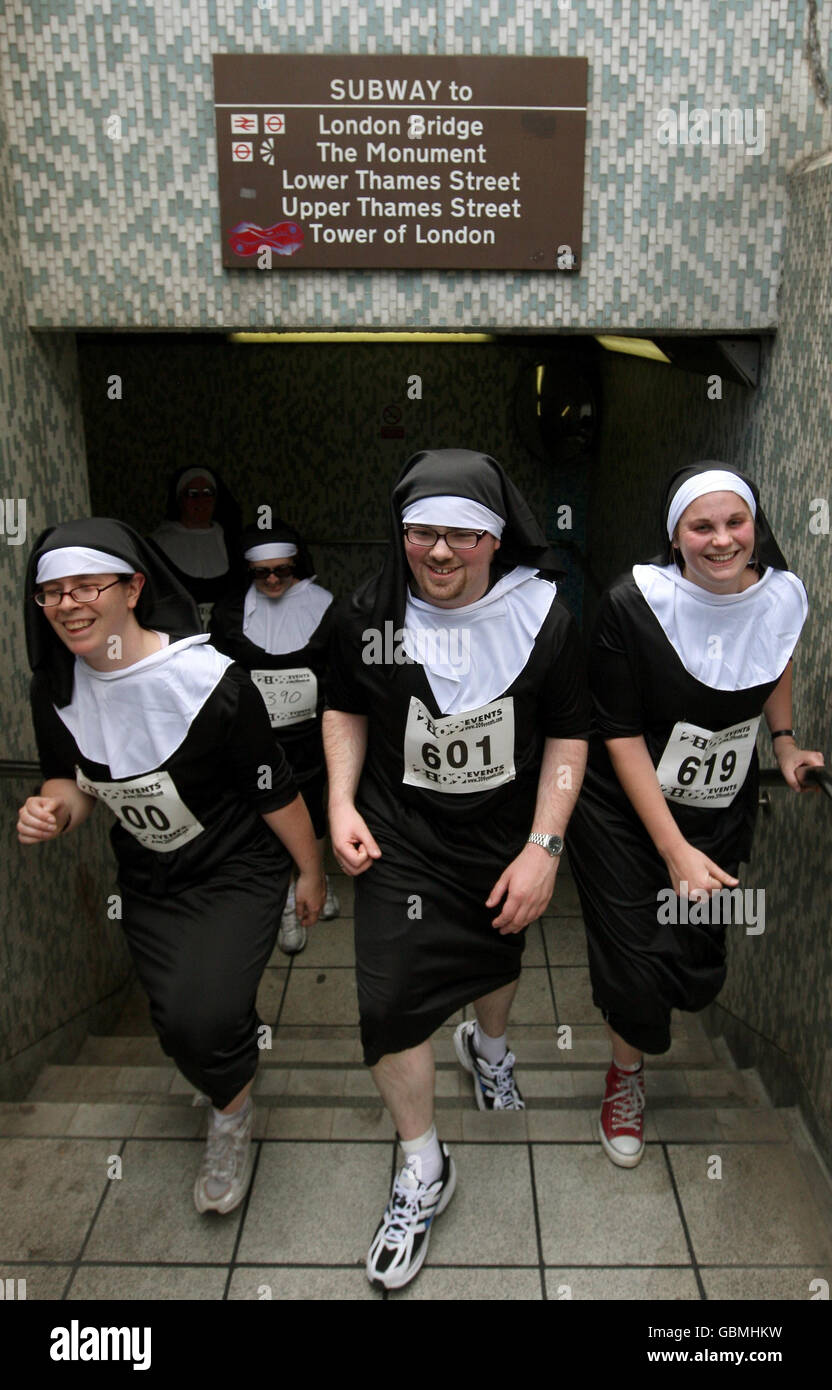 Part in charity nun run raise money barnardos hi-res stock photography ...