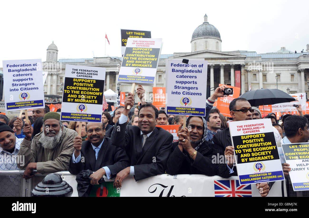 A Strangers into Citizens rally, in support of an "earned amnesty" for ...
