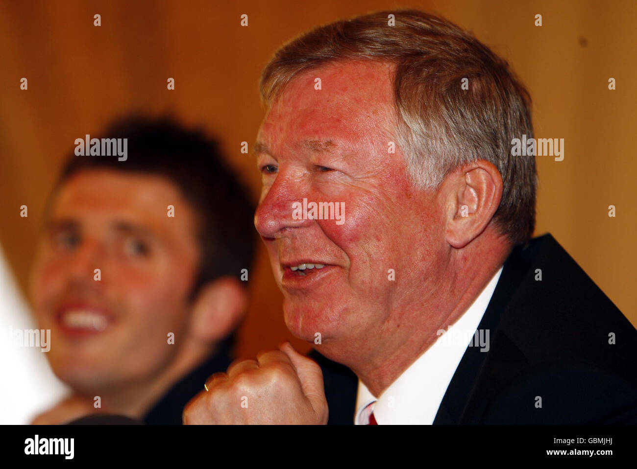 Football head head shot close up smiling alex ferguson hi-res stock ...