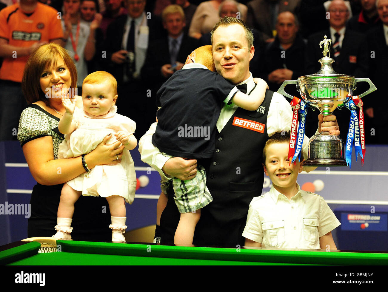 John higgins and his family left right wife denise hi-res stock ...