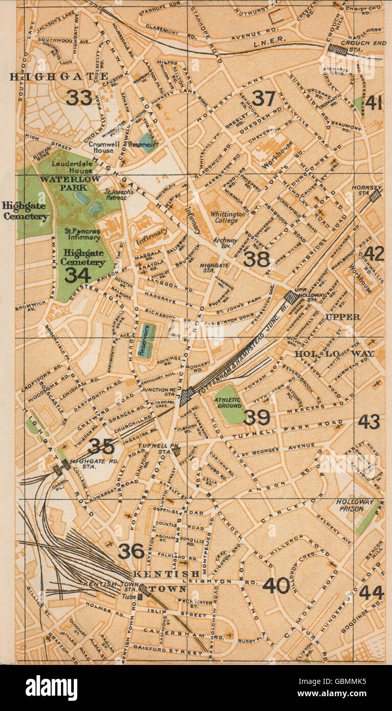 Map archway london 20th hi-res stock photography and images - Alamy