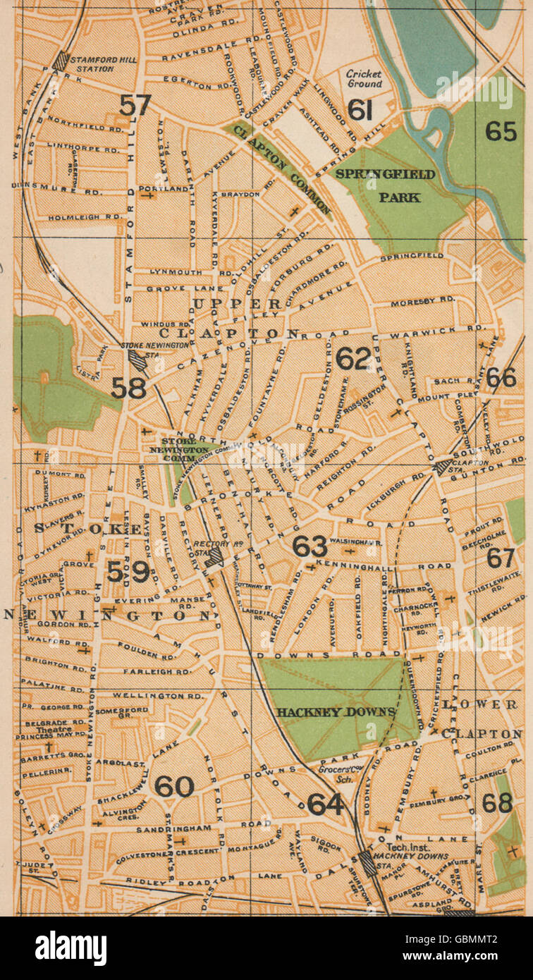 Map of stoke newington hi-res stock photography and images - Alamy