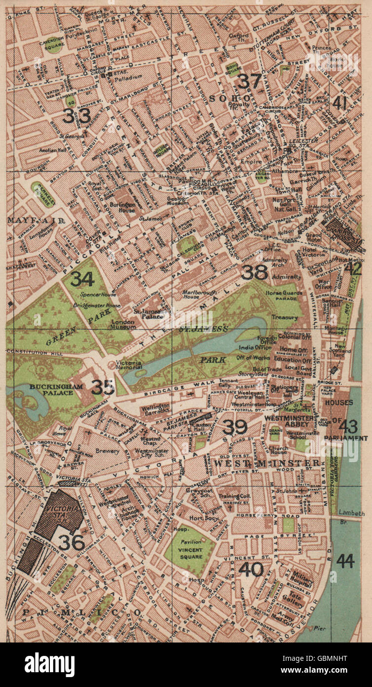Map of soho hi-res stock photography and images - Alamy