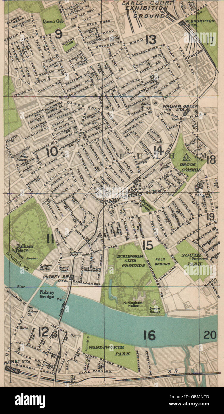 FULHAM.Putney Bridge Parsons Green Earl's Court Walham Green W Brompton ...