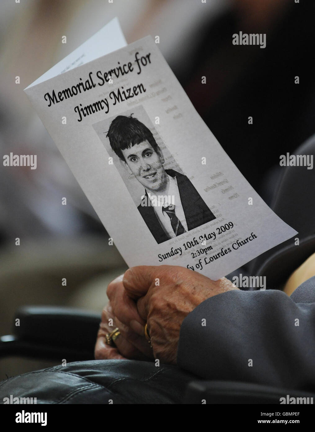 Jimmy Mizen memorial bench Stock Photo - Alamy