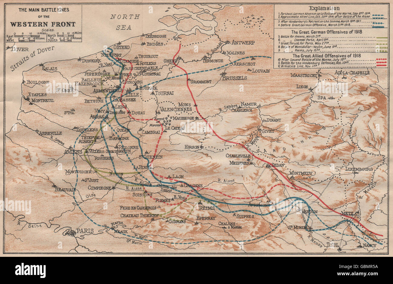World War 1 Battle Map