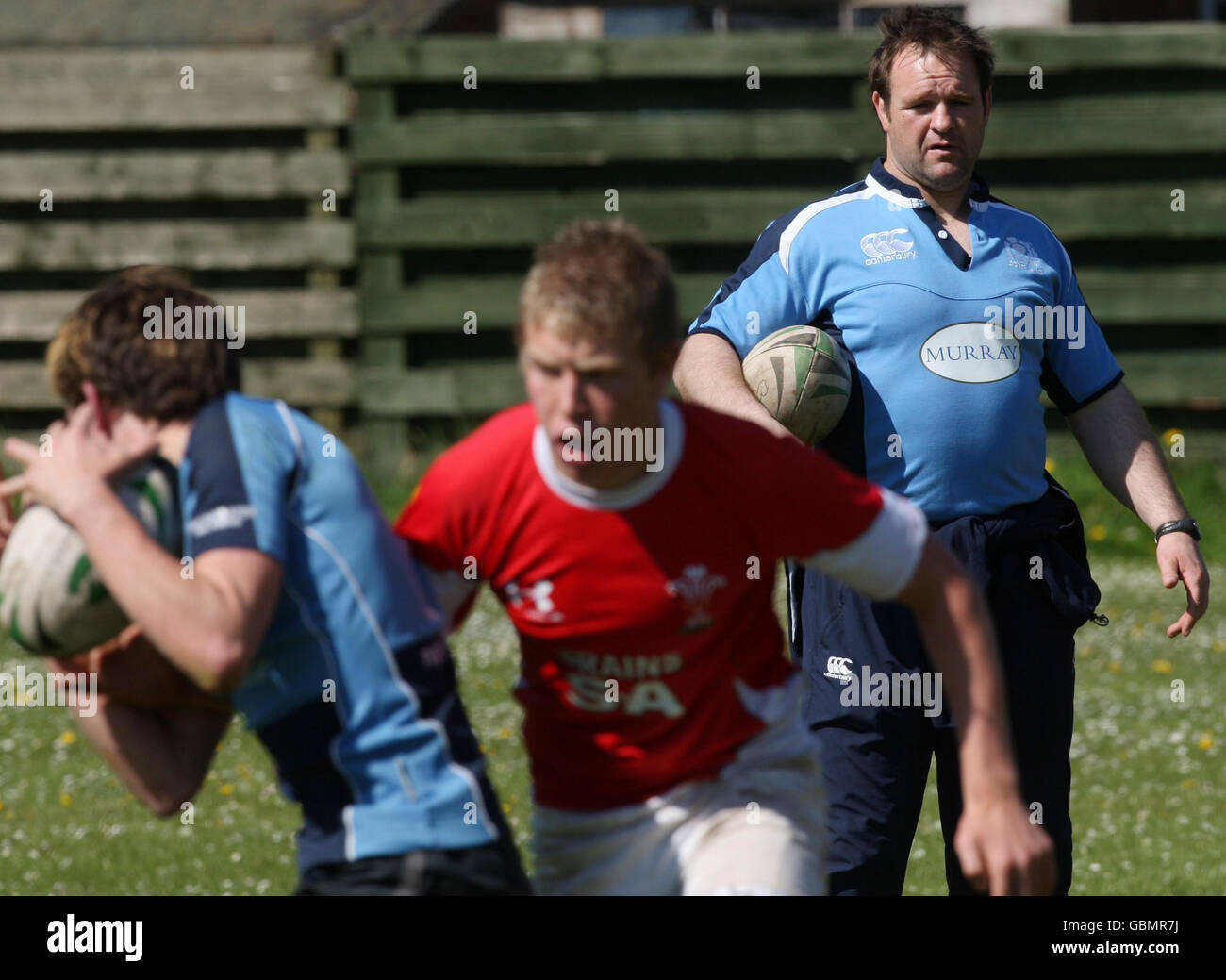 Scotland throwing coach Stevie Scott during a rugby coaching master ...