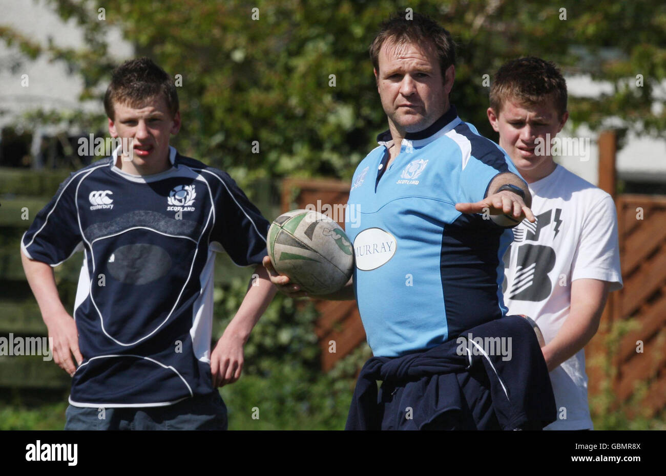 Rugby Union - Stevie Scott coaching Master Class - Aboyne Academy Stock ...