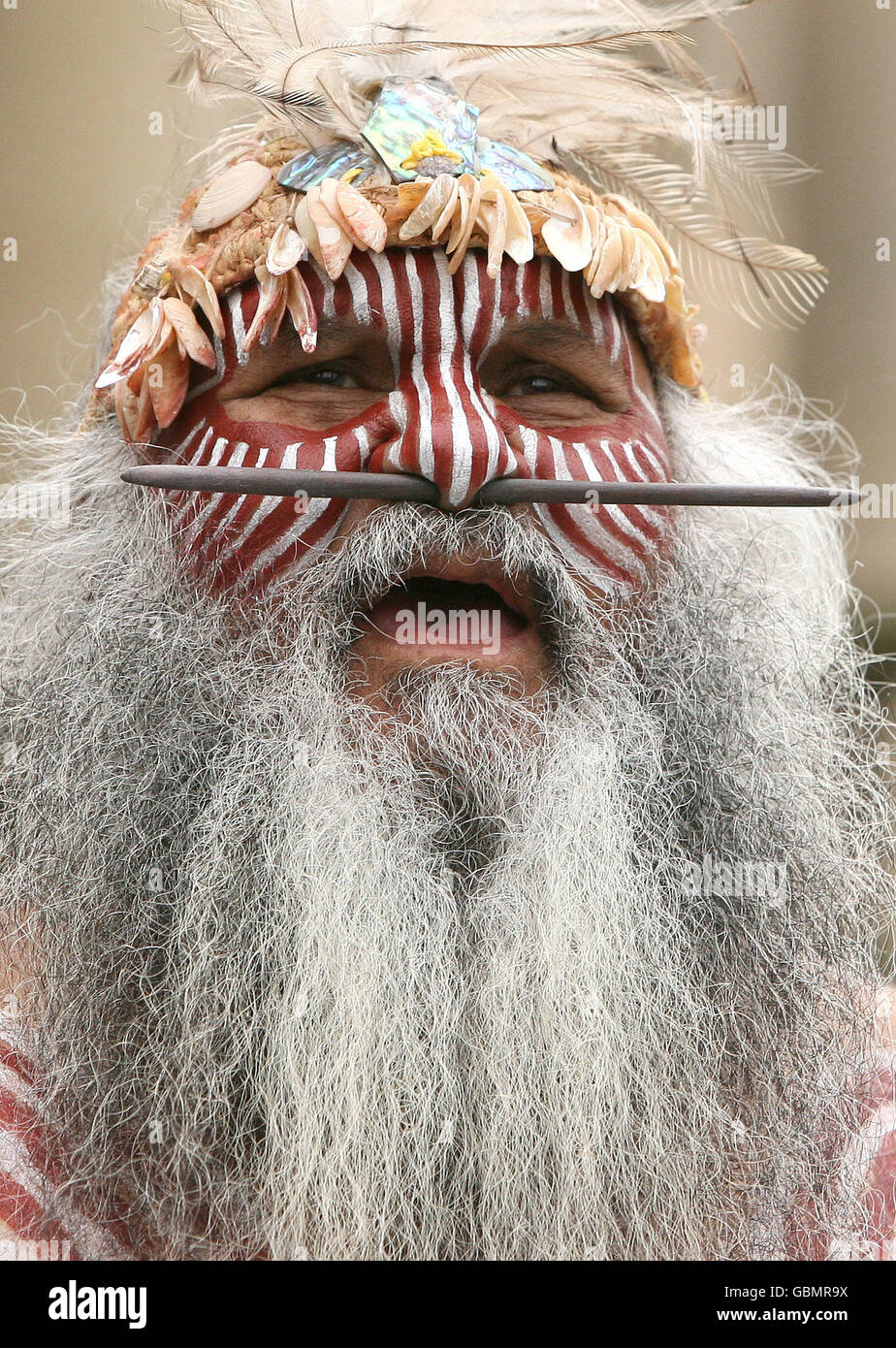 Major Sumner performs a ritual dance to celebrate that a box containing ...