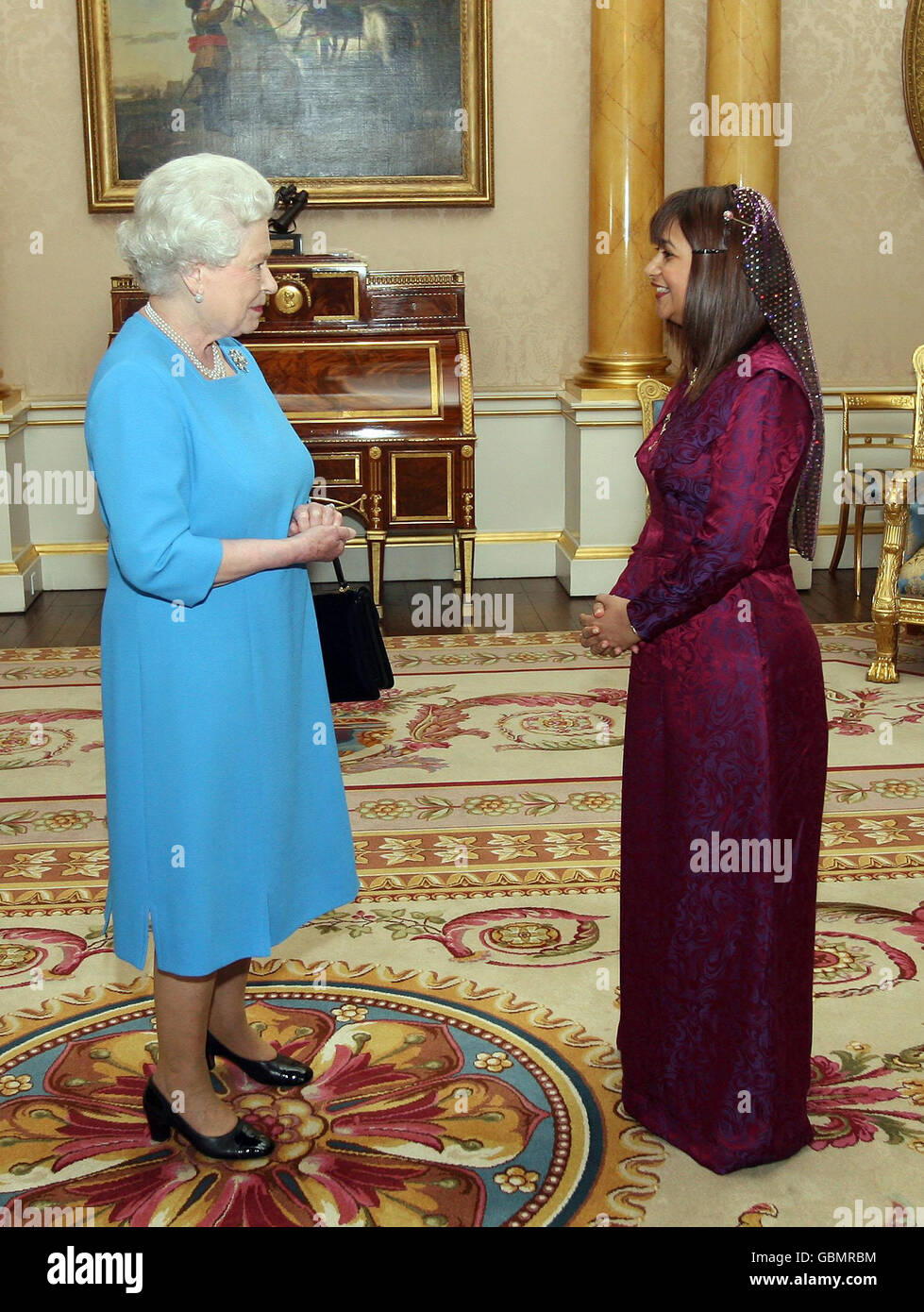 Queen receives credential hi-res stock photography and images - Alamy