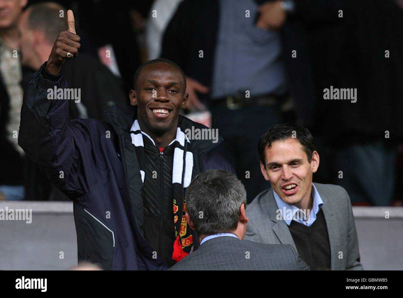 Olympic Gold medalist sprinter Usain Bolt poses for photographers ...