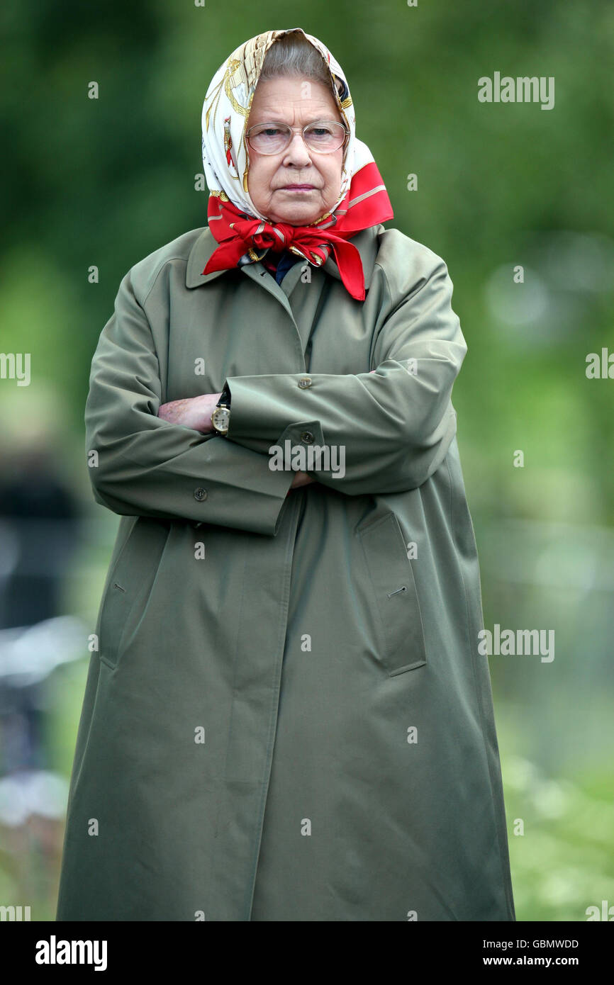 Great Britain's Queen Elizabeth II watches the International Driving ...