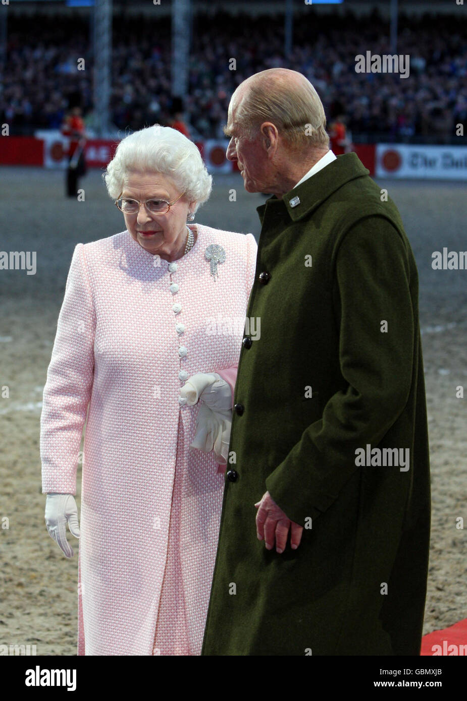 Queen Elizabeth II and the Duke of Edinburgh arrive at the Windsor ...