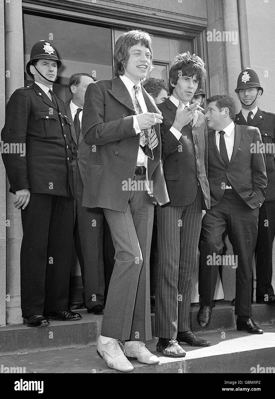 (L-R) The Rolling Stones' Mick Jagger and Keith Richard outside the ...