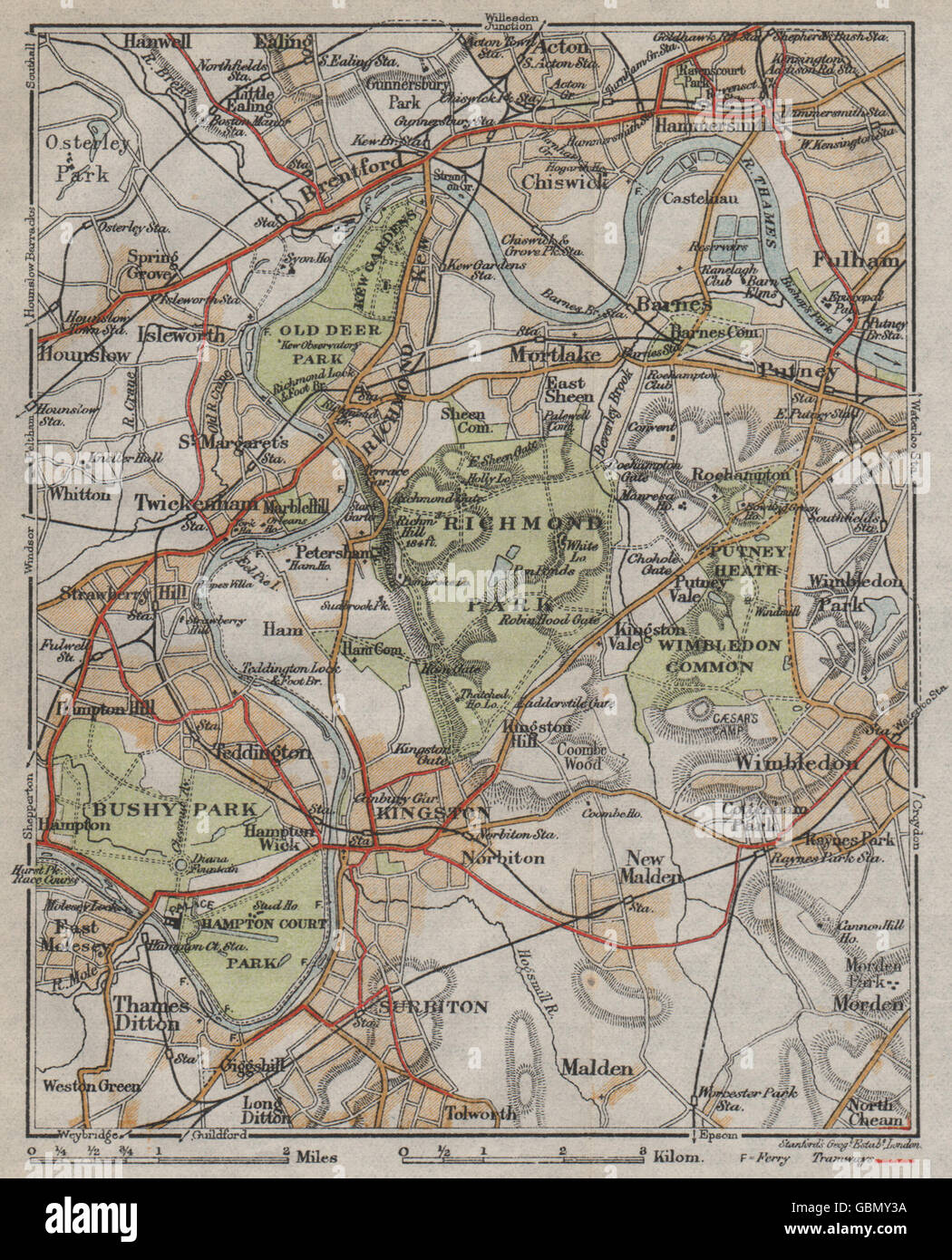 Map of wimbledon park hi-res stock photography and images - Alamy