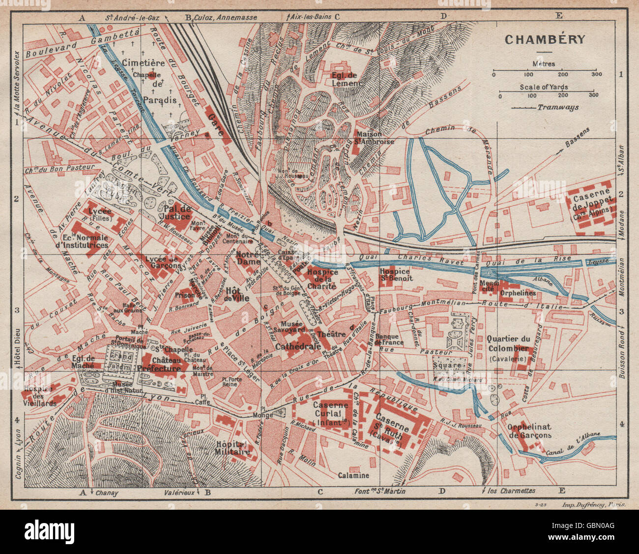 Map Of Chambery High Resolution Stock Photography and Images - Alamy