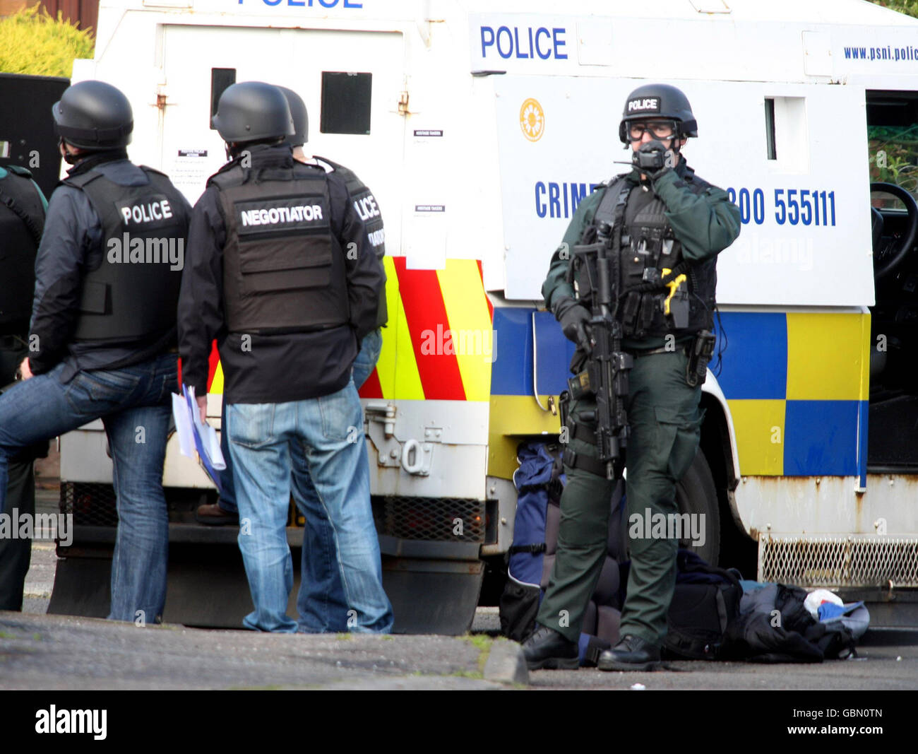 House siege in Belfast Stock Photo - Alamy
