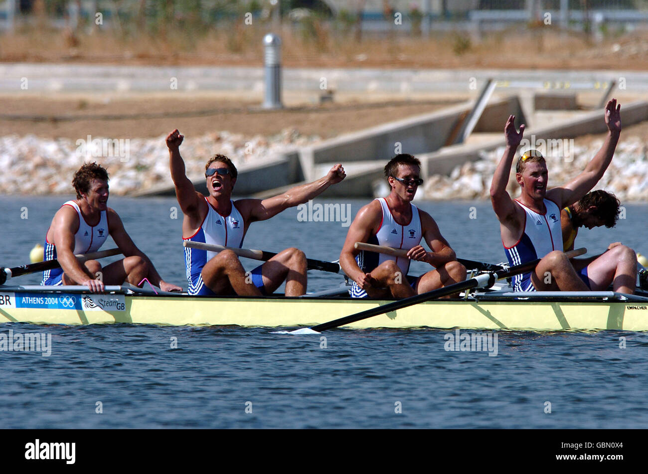 Rowing - Athens Olympic Games 2004 - Men's Four Final Stock Photo - Alamy