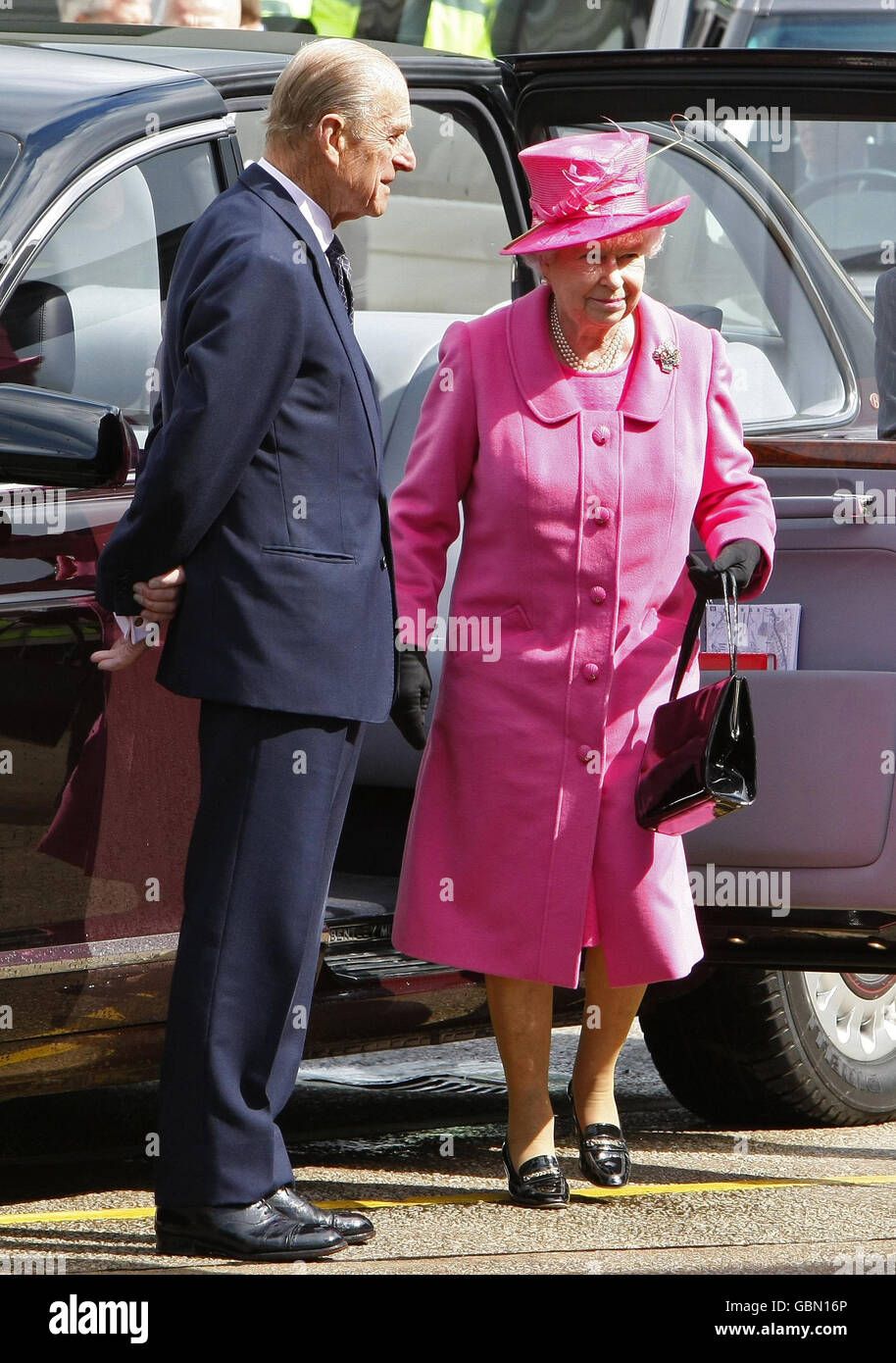 Queen visits Greater Manchester Stock Photo - Alamy