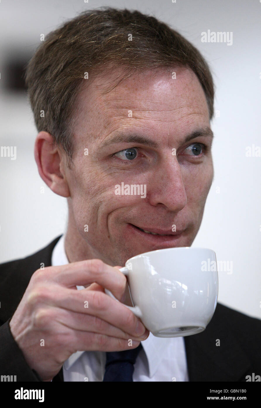 Jim Murphy visits car dealership Stock Photo - Alamy