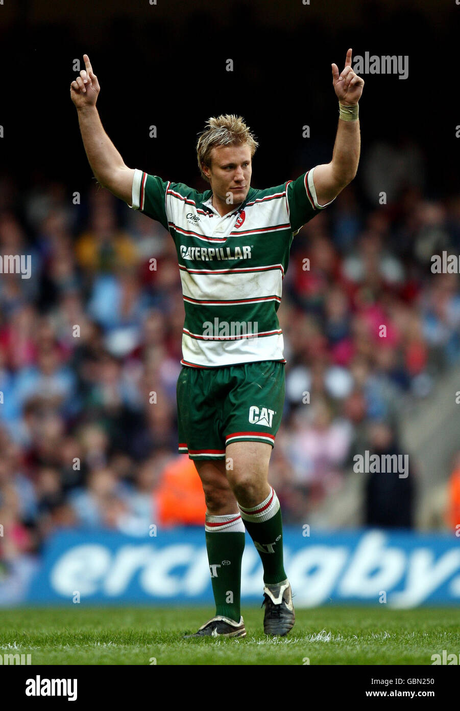 Jordan Crane celebrates scoring Leicester's winning penalty during the ...