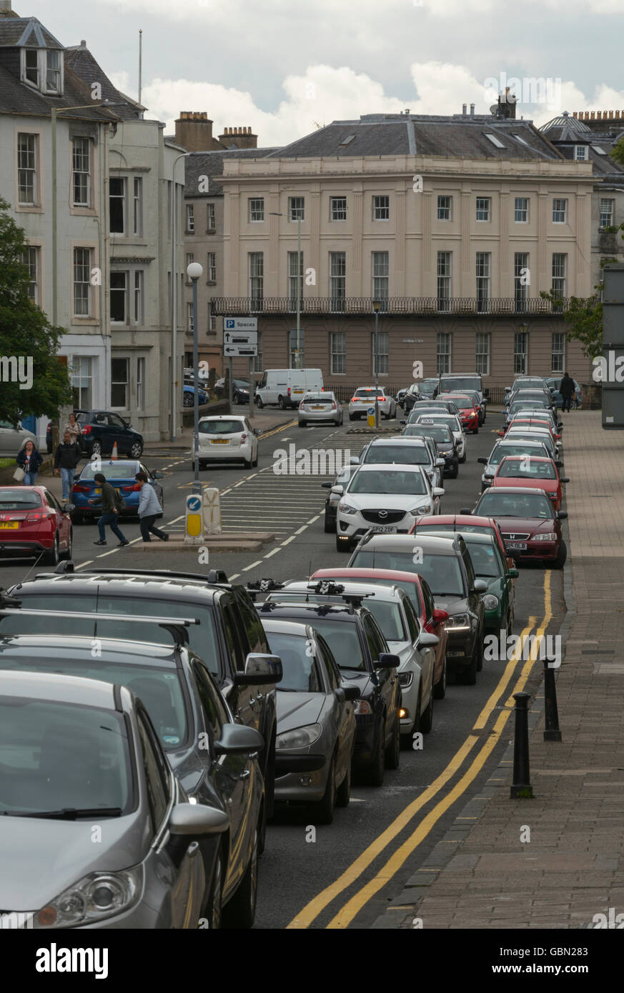 Heavy traffic congestion,Perth,Scotland,UK Stock Photo - Alamy