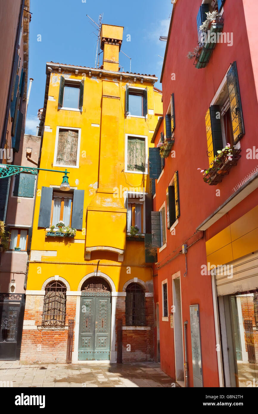 Colorful buildings in Venice Stock Photo - Alamy