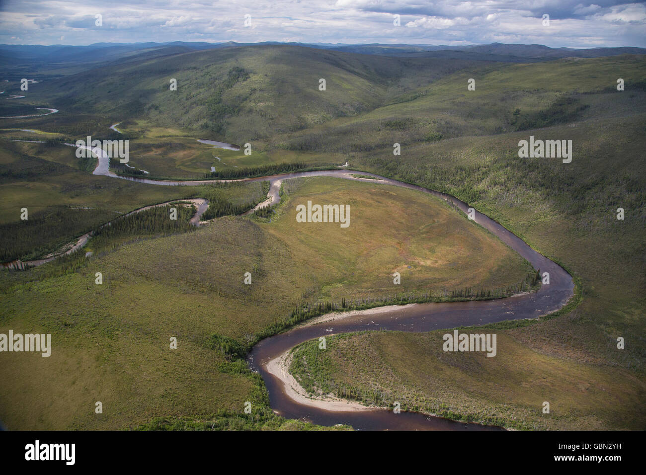 Birch Creek Wild and Scenic River surrounded by the White Mountains ...
