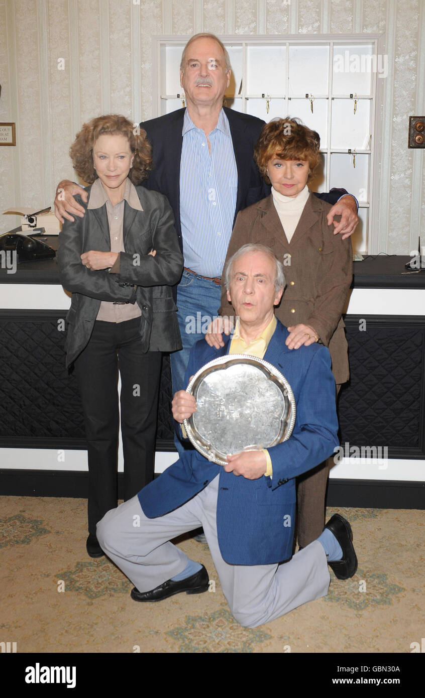 Connie Booth (left), John Cleese, Prunella Scales and Andrew Sachs ...