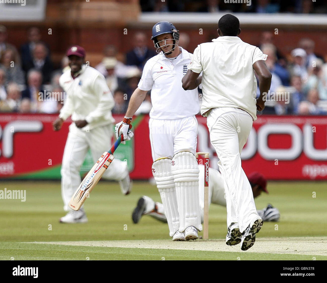 West indies ramdin out first test match lords cricket ground hi-res ...