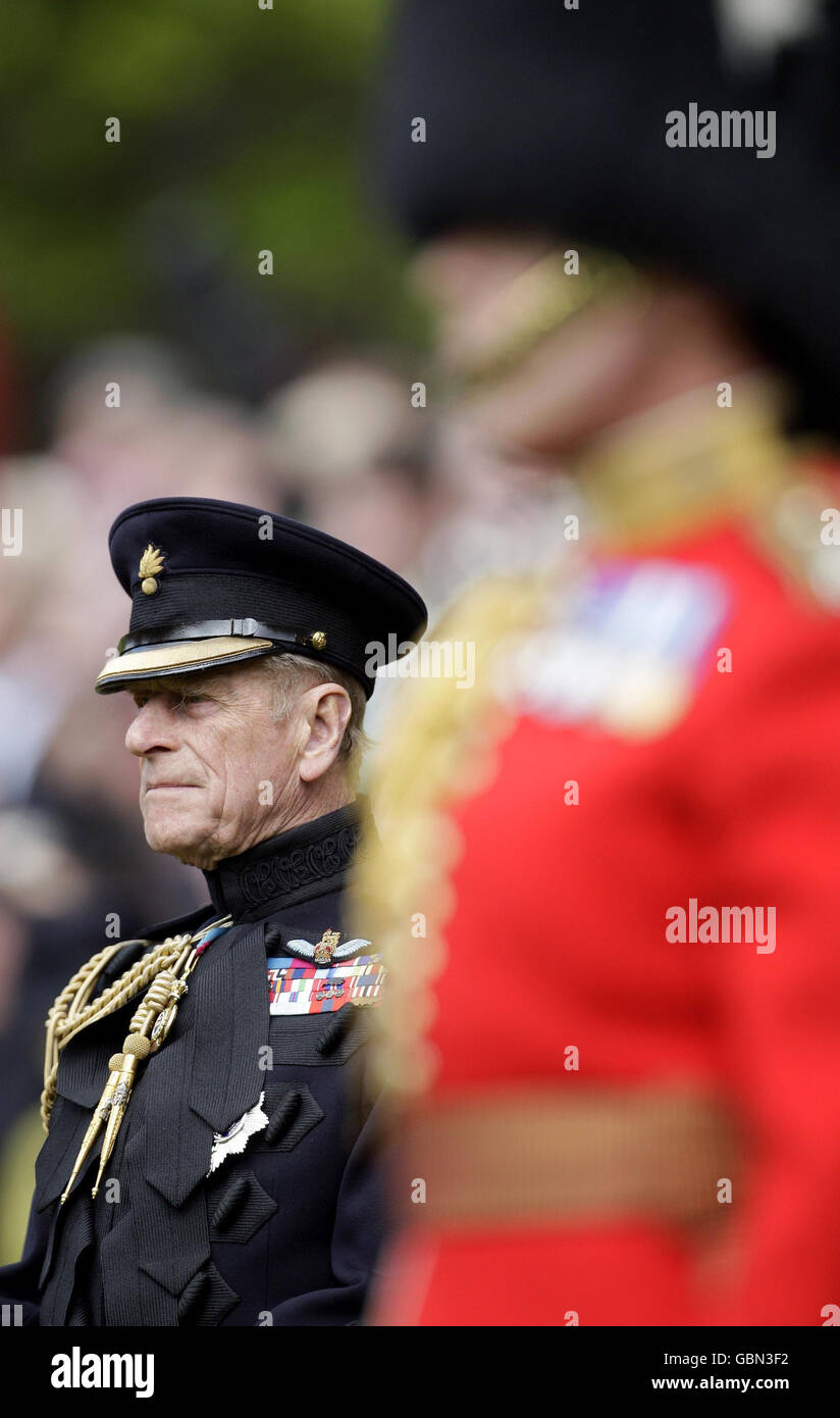 Duke of Edinburgh after Queen Elizabeth II presented new colours to the ...