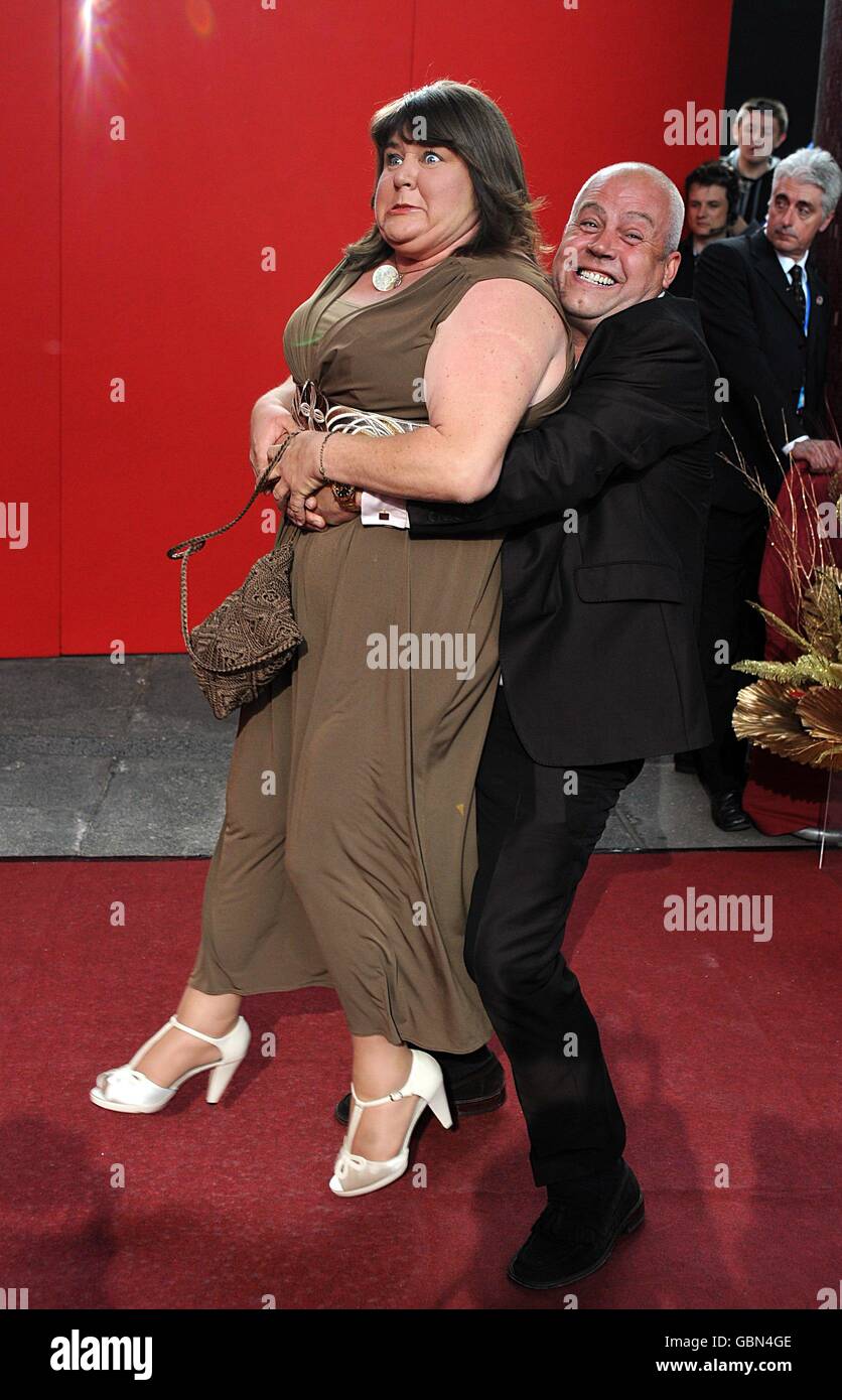 Cheryl Fergison and Cliff Parisi arriving for the 2009 British Soap ...