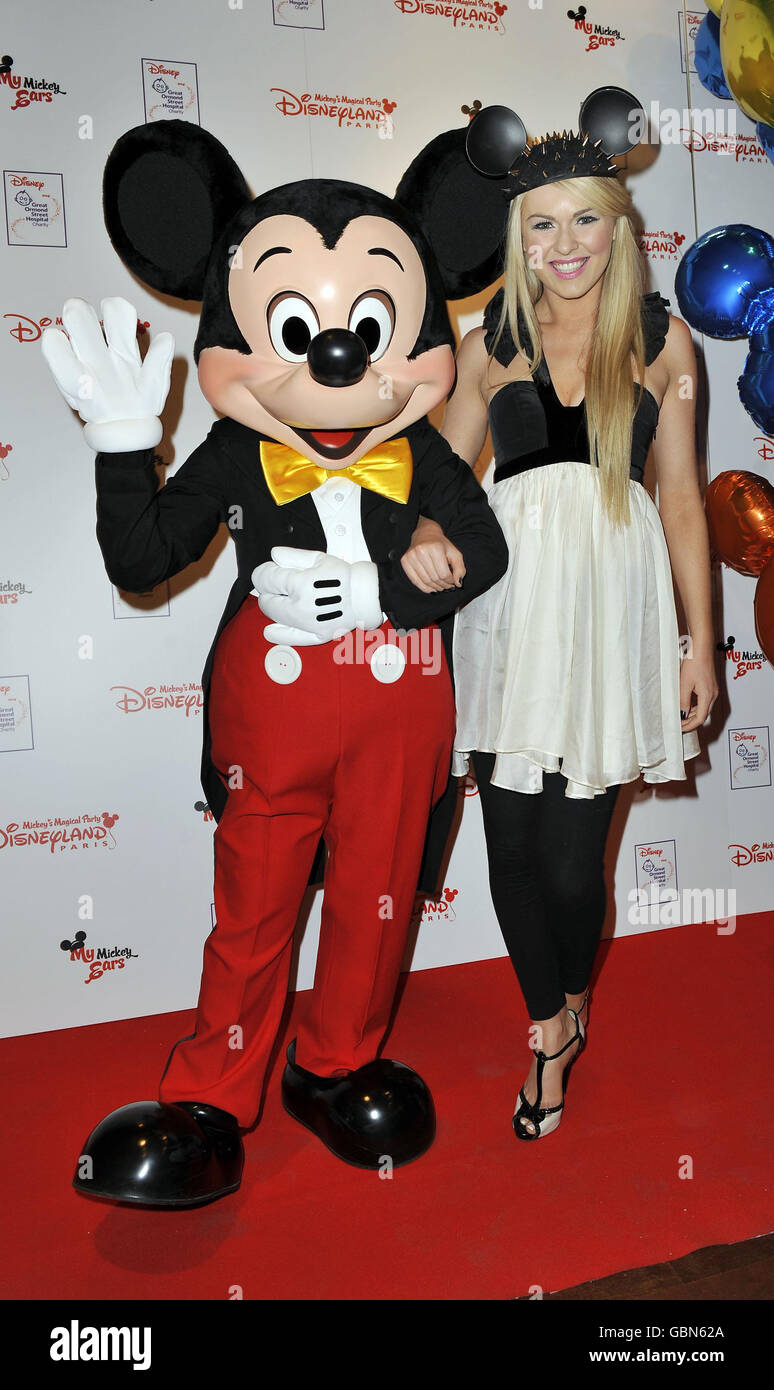 Zoe Salmon, wearing ears designed by Giles Deacon, at the launch party ...