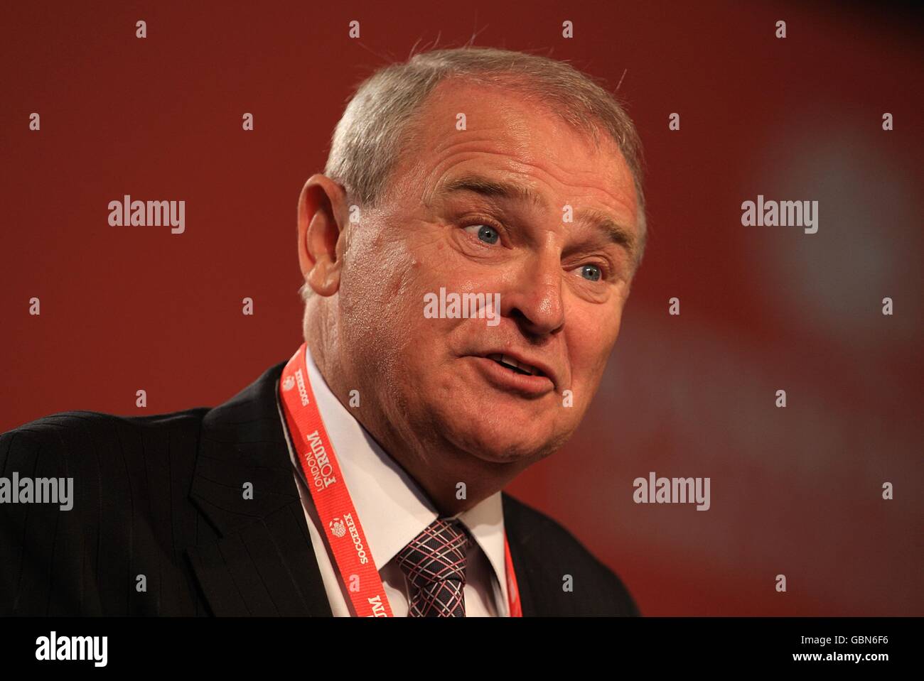 Tony Martin, CEO of Soccerex during the opening ceremony at the London ...