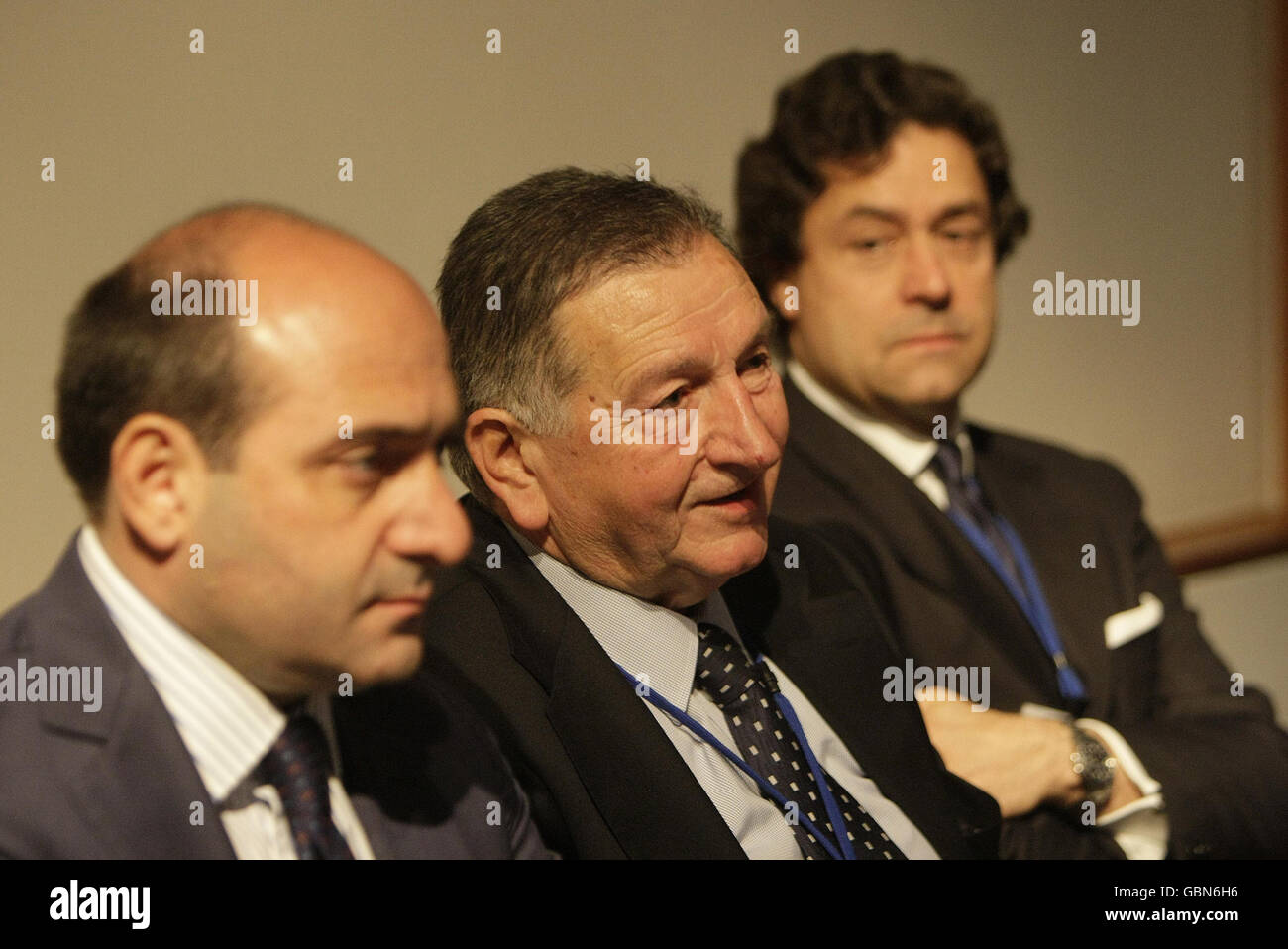 President of the italian rugby union giancarlo dondi hi-res stock ...