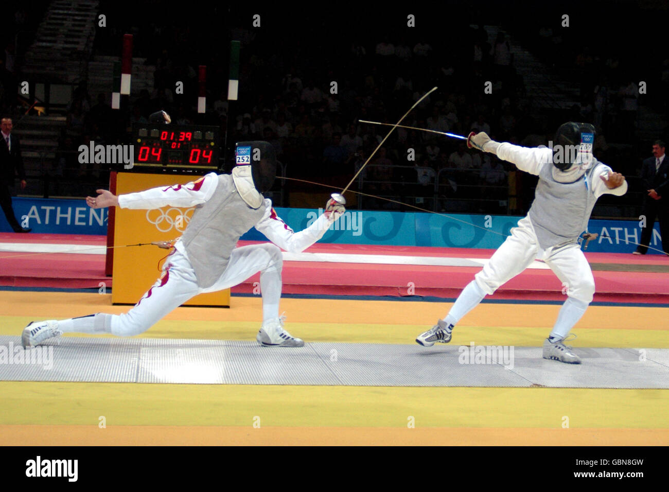 Fencing - Athens Olympic Games 2004 - Men's Individual Foil Stock Photo ...