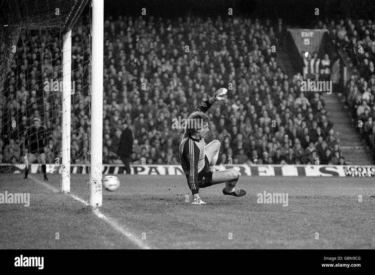 Widzew Lodz goalkeeper Jozef Mlynarczyk lets in Phil Neal's (not ...