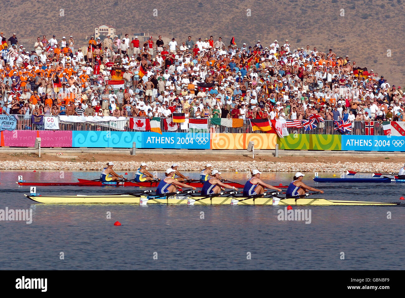 The womens quadruple sculls in action hi-res stock photography and ...