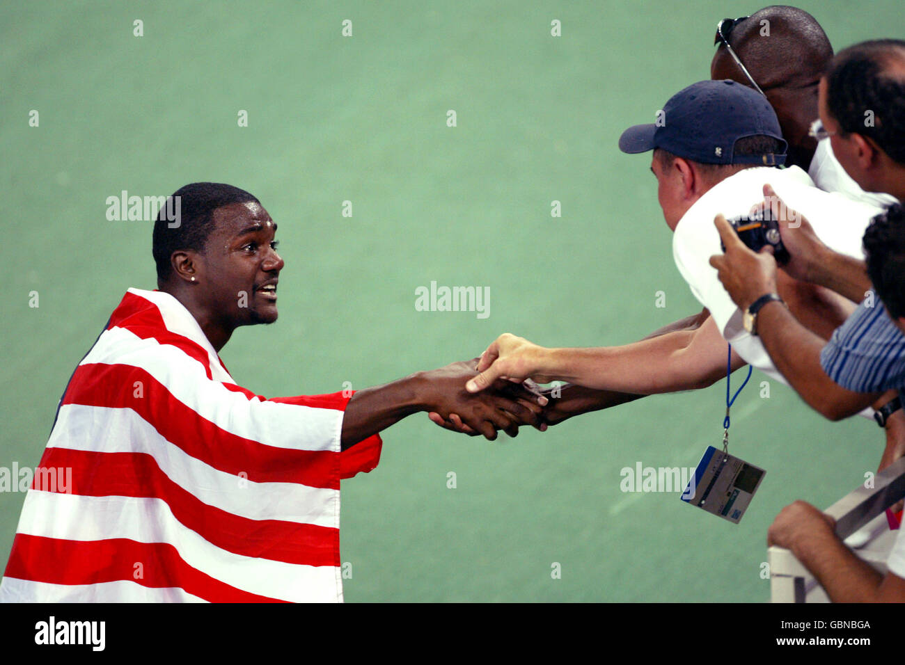 Athletics - Athens Olympic Games 2004 - Men's 100m Final Stock Photo ...