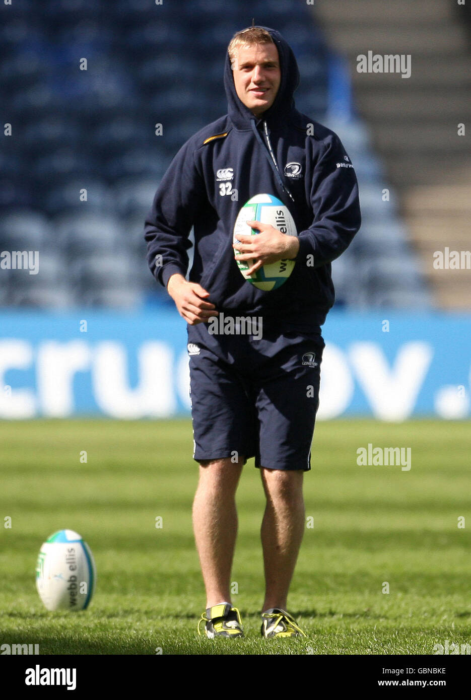 Leinsters stephen knoop during the captains run at murrayfield stadium ...