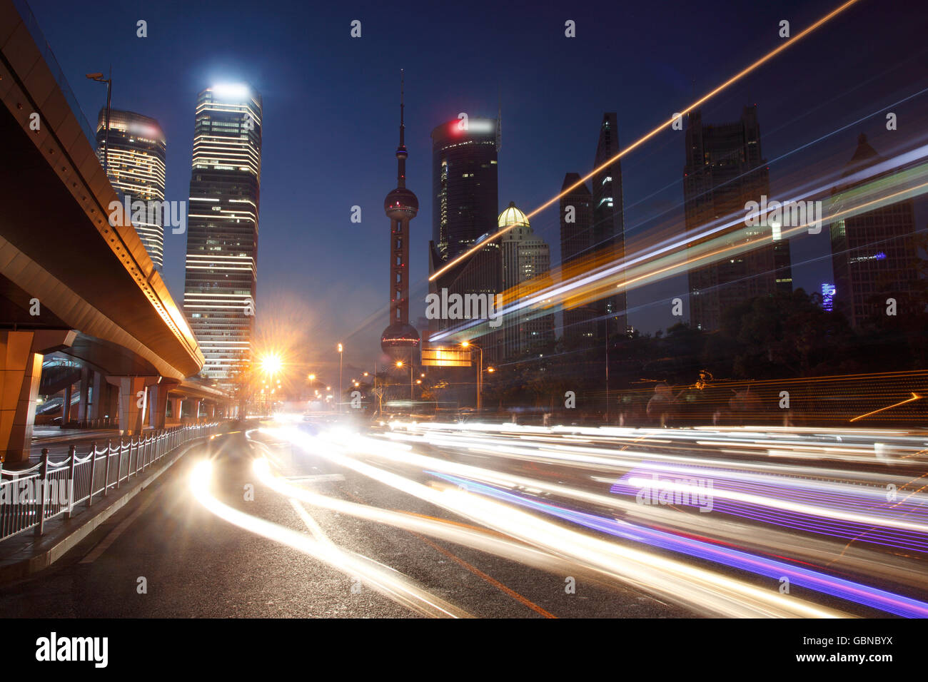 Lujiazui Shanghai building night view Stock Photo - Alamy