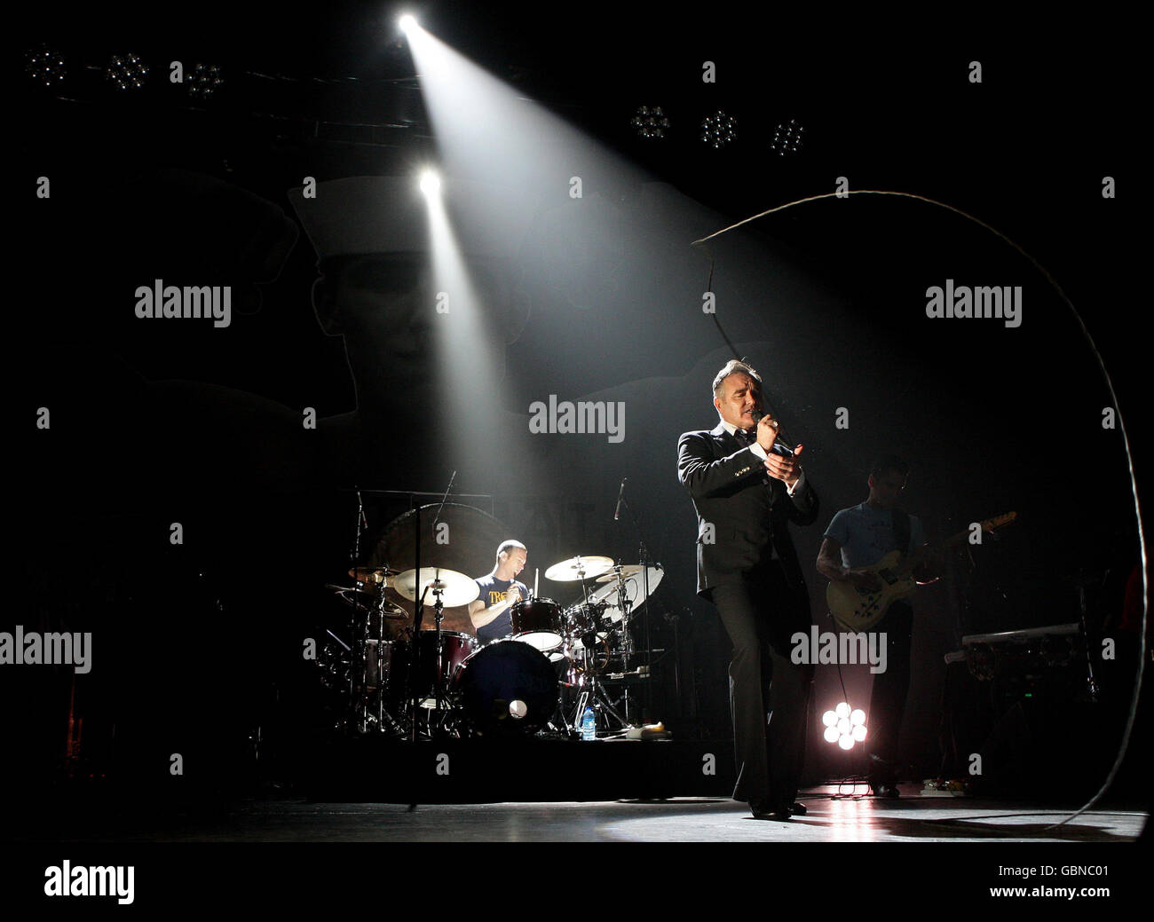 Morrissey in concert manchester apollo hi-res stock photography and ...