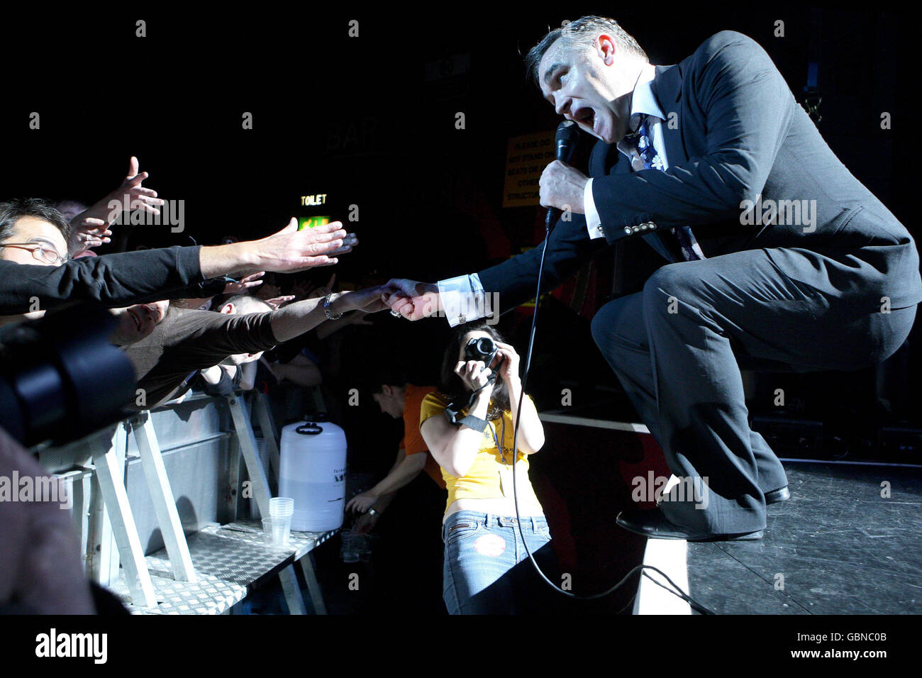 Morrissey in concert manchester apollo hi-res stock photography and ...