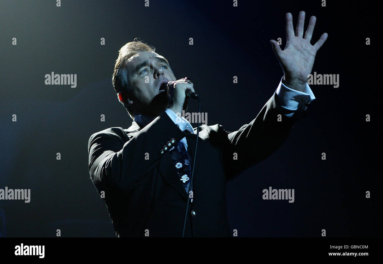 Morrissey in concert manchester apollo hi-res stock photography and ...