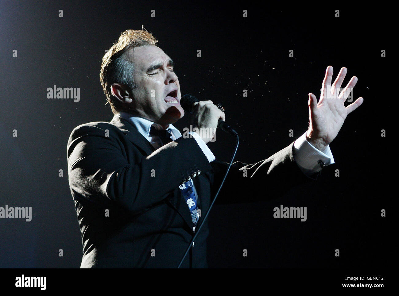Morrissey in concert manchester apollo hi-res stock photography and ...