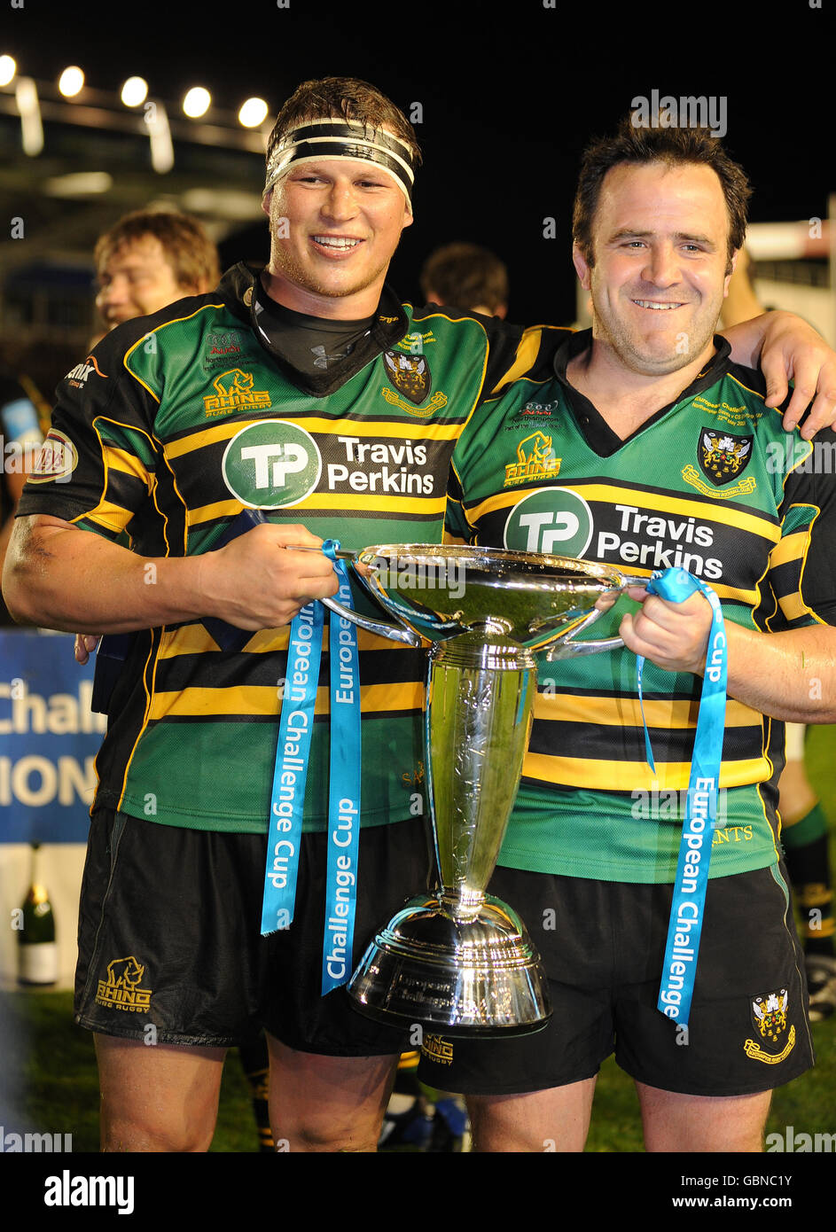 Northampton saints tom smith with the european challenge cup hi-res ...