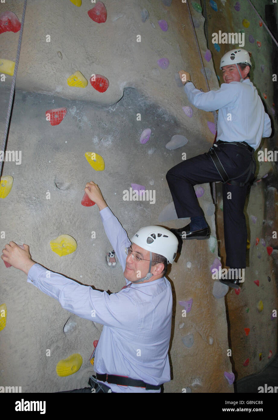 Shadow Minister for Sports and the Olympics Hugh Robertson (right) and ...