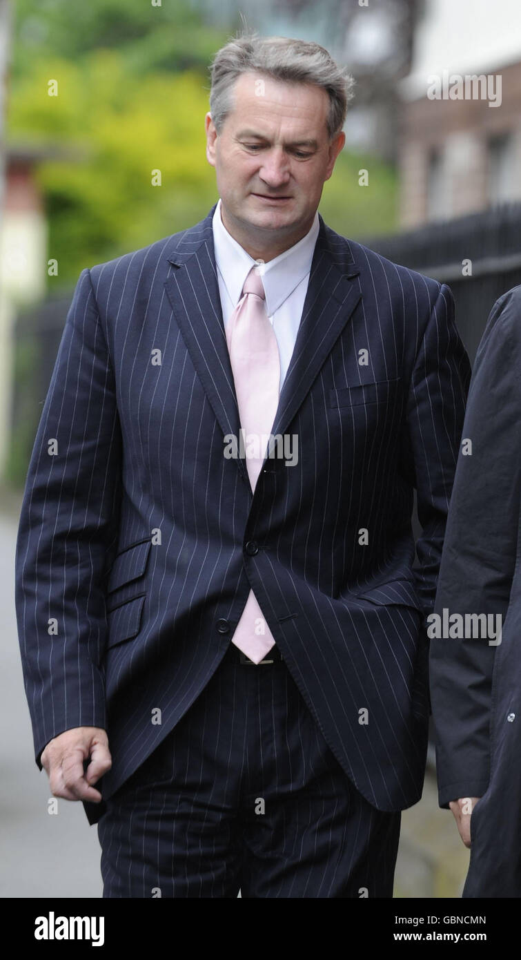 Detective Sergeant Robert McNulty leaves court number 24 after his case was adjourned in Dublin ...