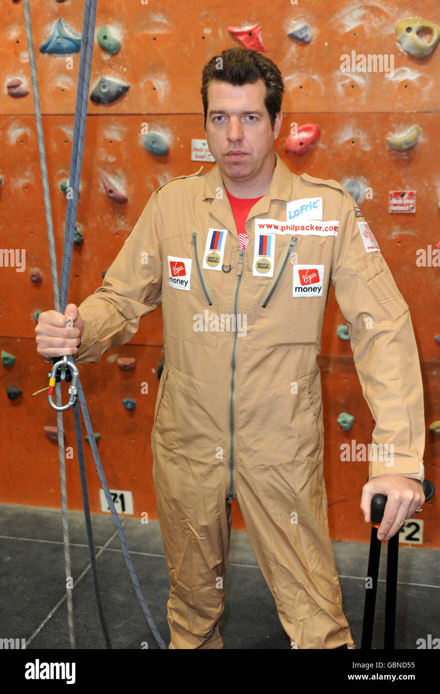 Major Phil Packer of the Royal Military Police prepares to climb the ...