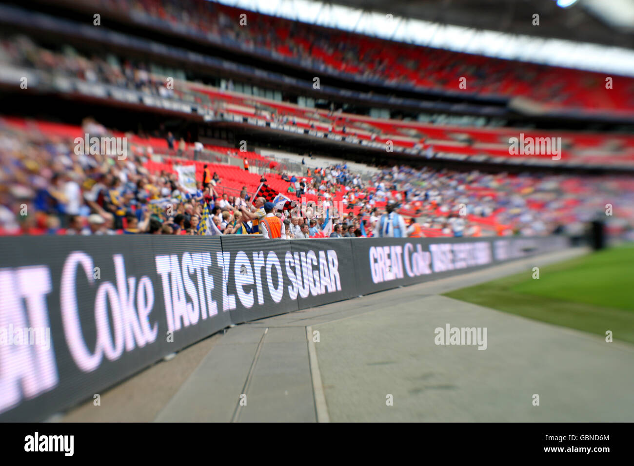 Coca cola signage on show at wembley stadium hi-res stock photography ...